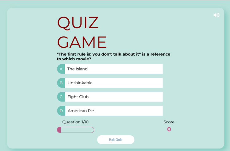 Simple Quiz Game Movie Edition In Javascript Free Source Code Sourcecodester